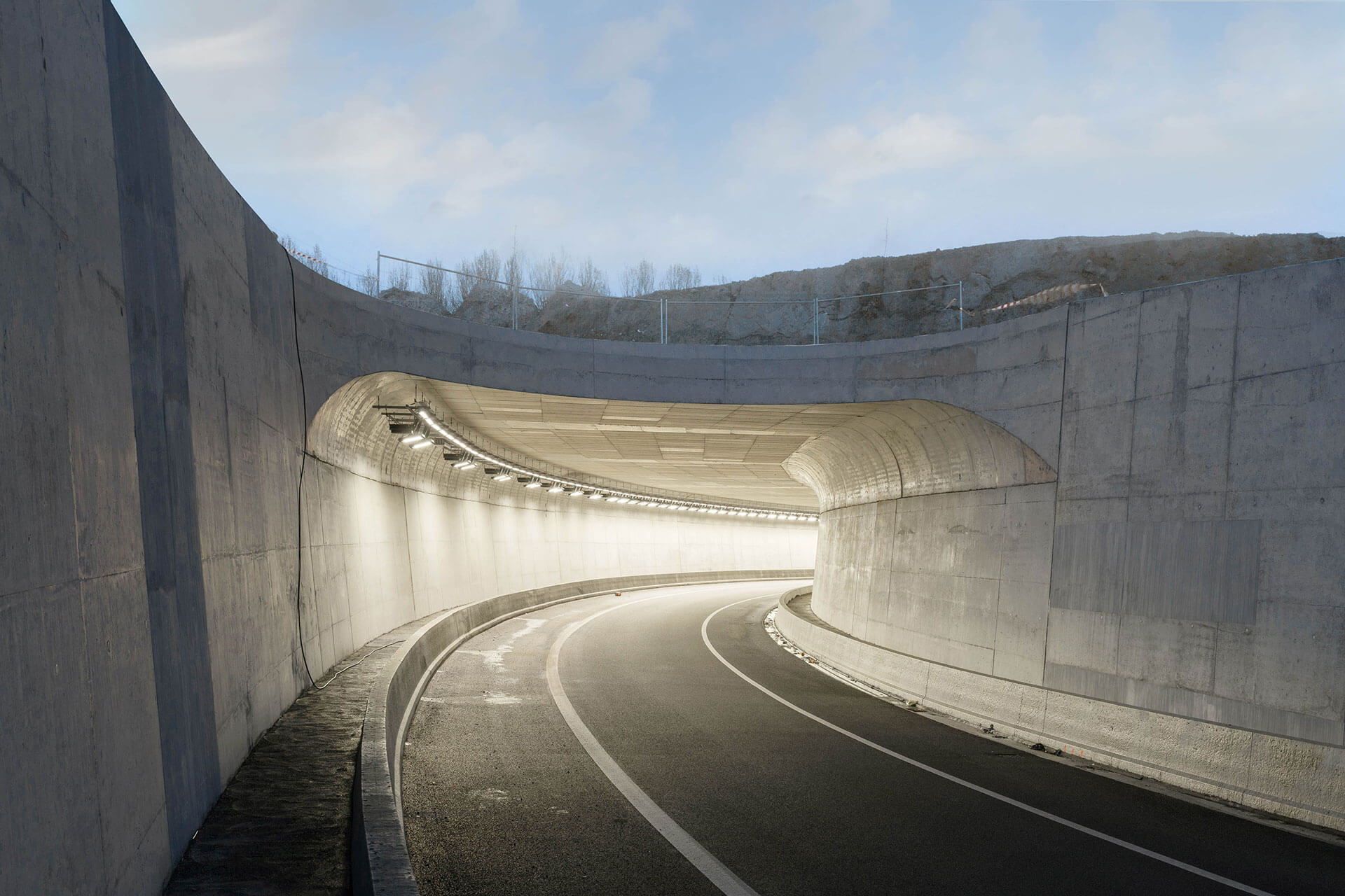 LED lighting ensures safety + visual comfort in N31 Tunnel | Schréder